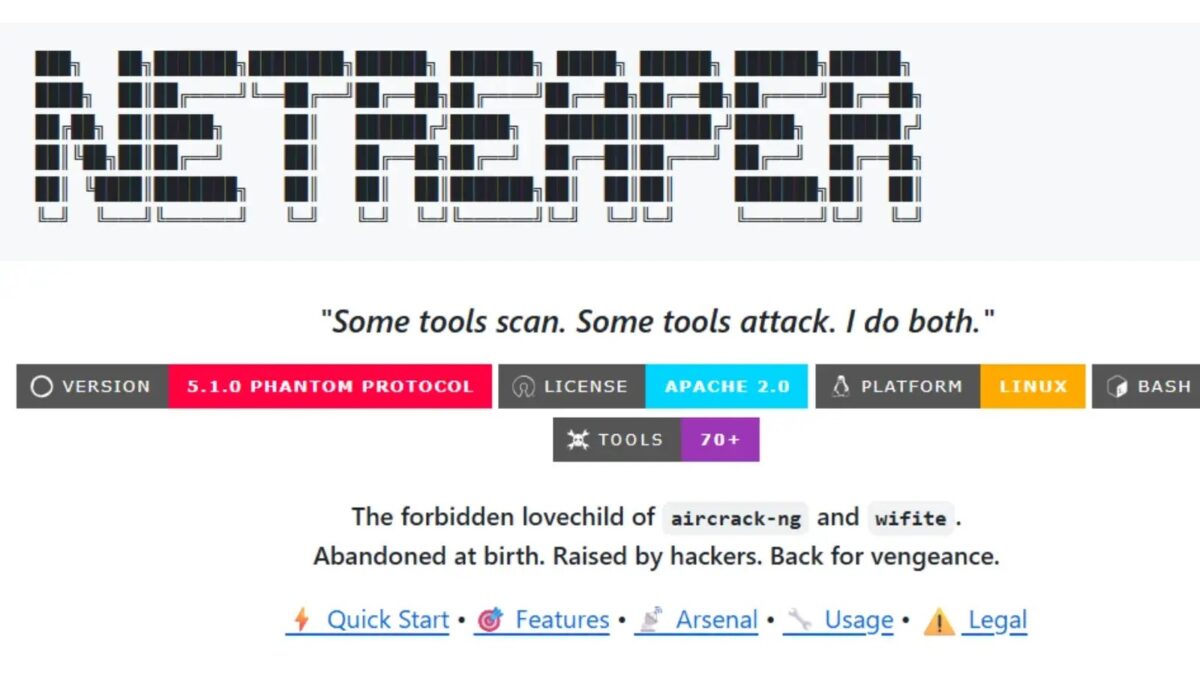 NETREAPER Offensive Security Toolkit That Wraps 70+ Penetration Testing