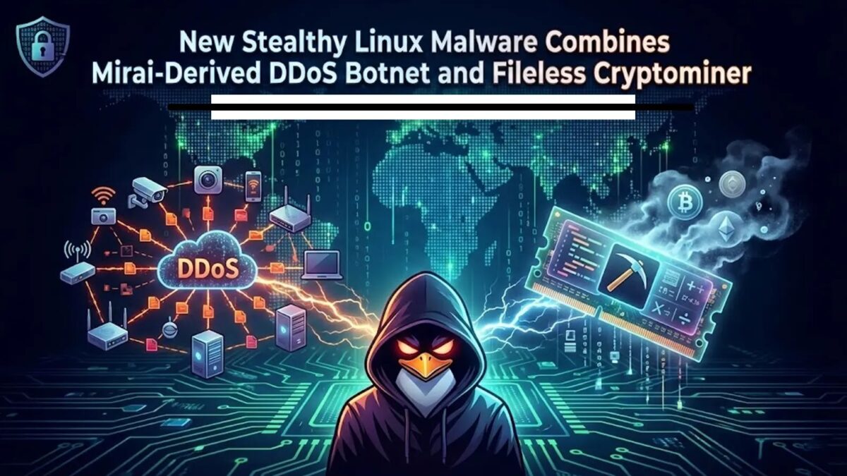 New Stealthy Linux Malware Combines Mirai-Derived DDoS Botnet and Fileless
