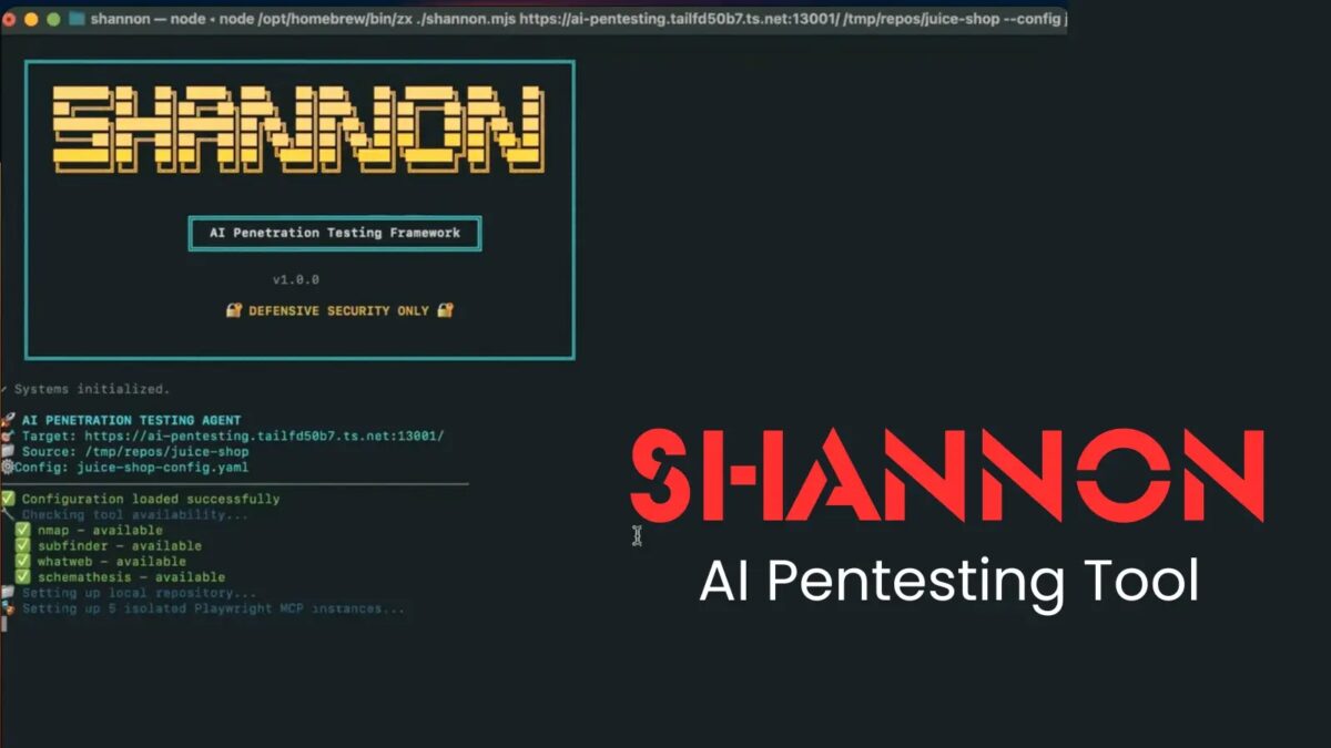 Shannon – AI Pentesting Tool that Autonomously Checks for Code